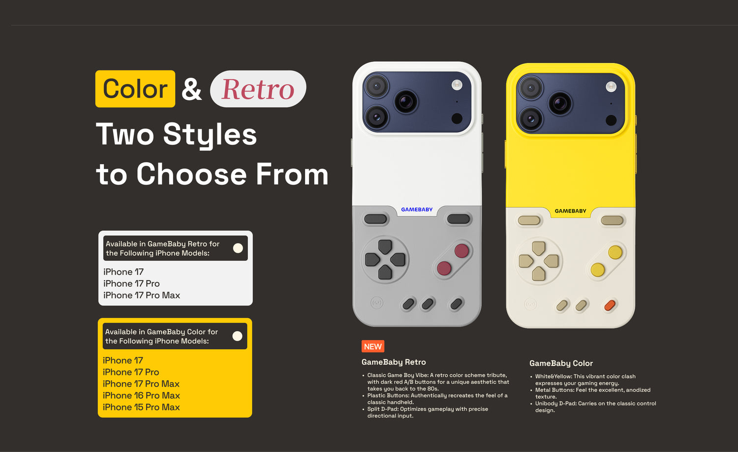 GAMEBABY | Phone Armor with Retro Gaming Superpowers – BitmoLab
