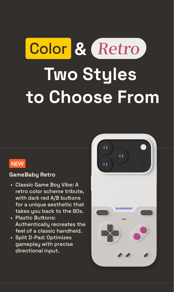GAMEBABY | Phone Armor with Retro Gaming Superpowers – BitmoLab